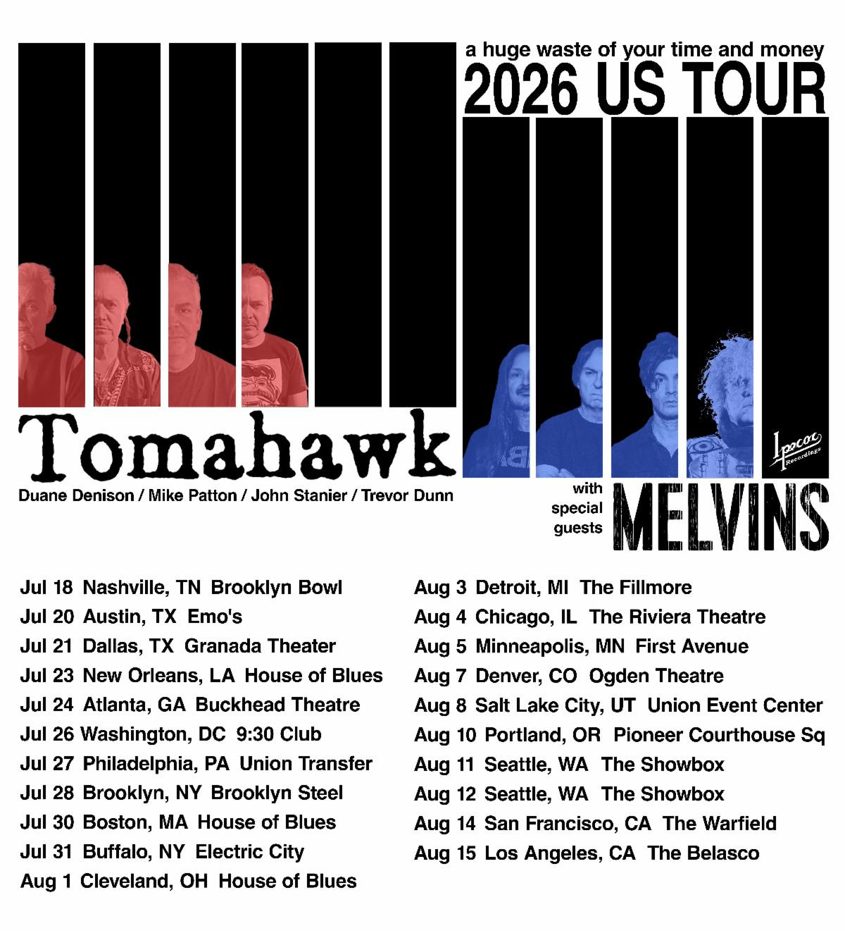 Tomahawk Announce Summer Tour With The Melvins - Custom Made Music Mag